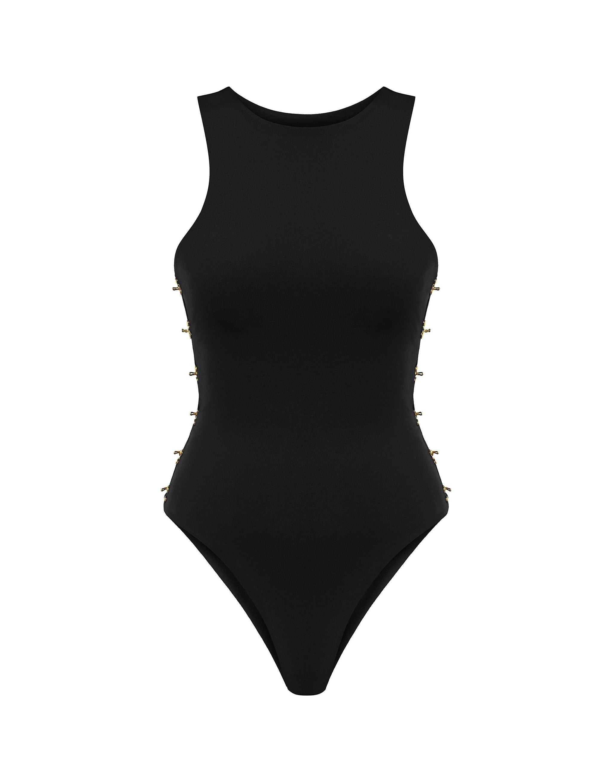 FAYE BLACK HALTER BODYSUIT – RAK & ROMI